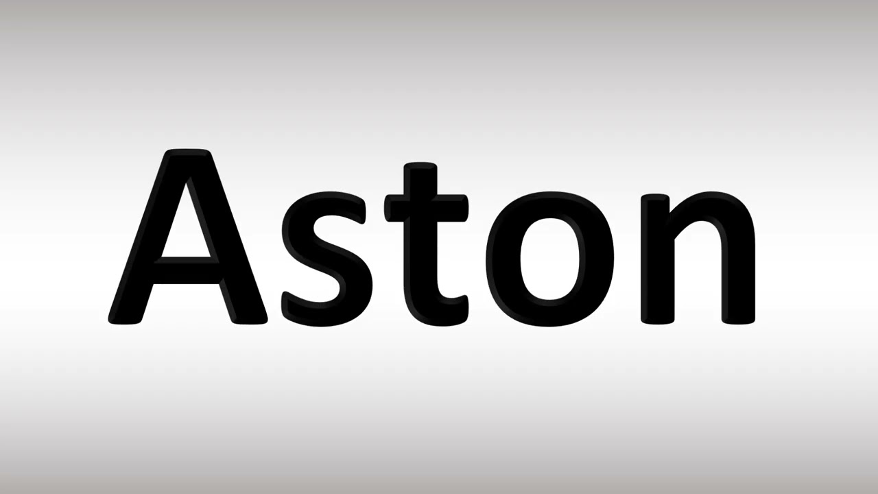 How to Pronounce Aston - YouTube