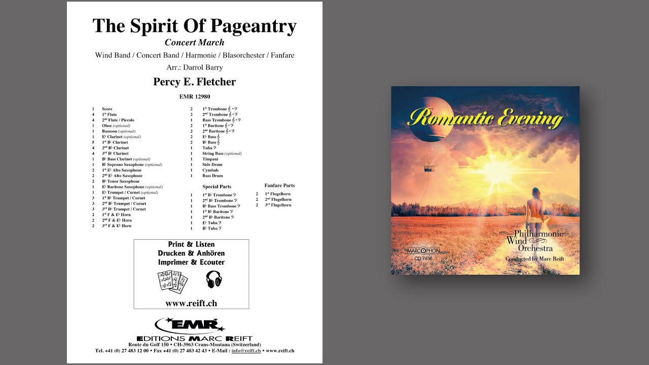 Percy E. Fletcher: The Spirit Of Pageantry - Editions Marc Reift - for ...