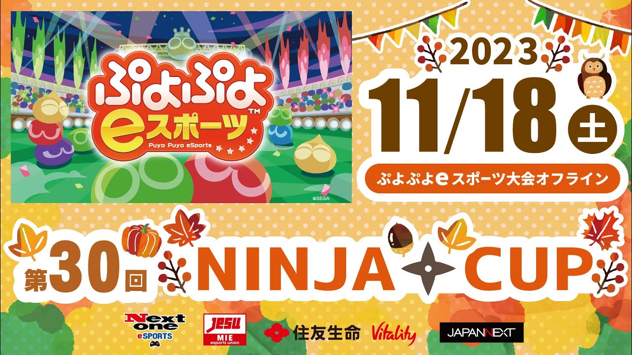 11/18（土）第30回NINJACUPぷよぷよeスポーツ大会オフライン - YouTube