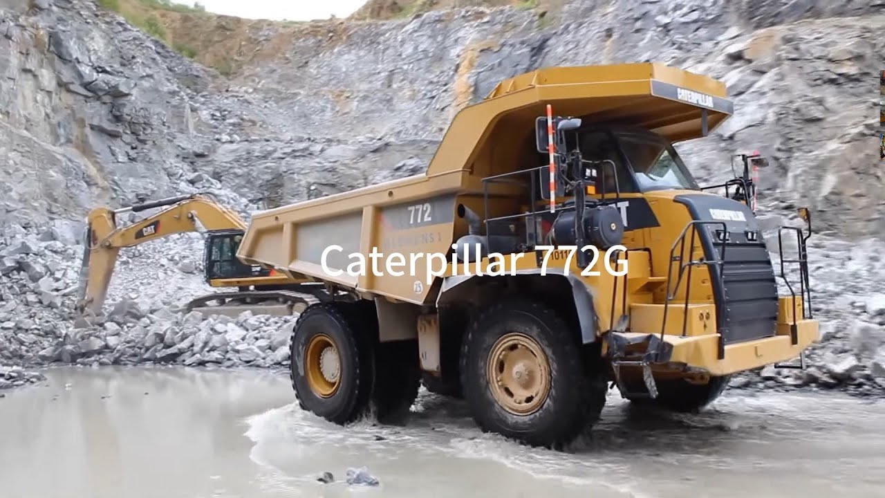 CAT 772G Caterpillar used dump truck for sale - YouTube