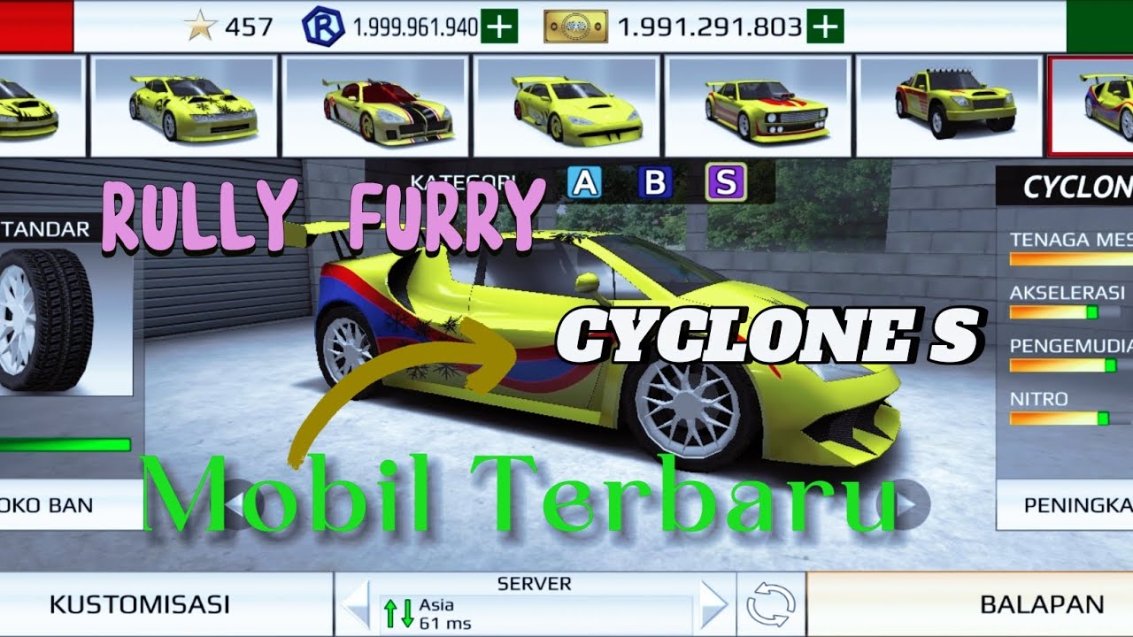 RULLY FURRY||| TUTORIAL MENDAPATKAN MOBIL CYCLONE S - YouTube