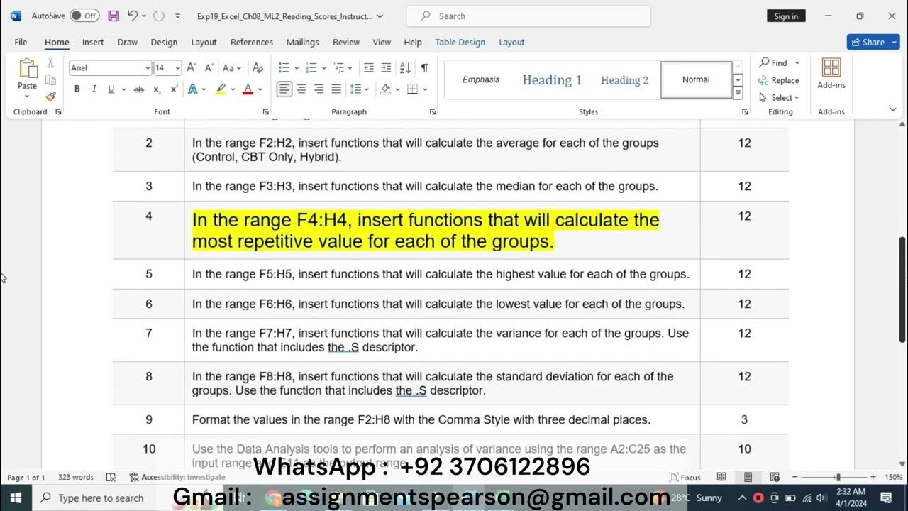 Exp19_Excel_Ch08_ML2_Reading_Scores | exp19 excel Ch08 ML2 Reading Scores - YouTube