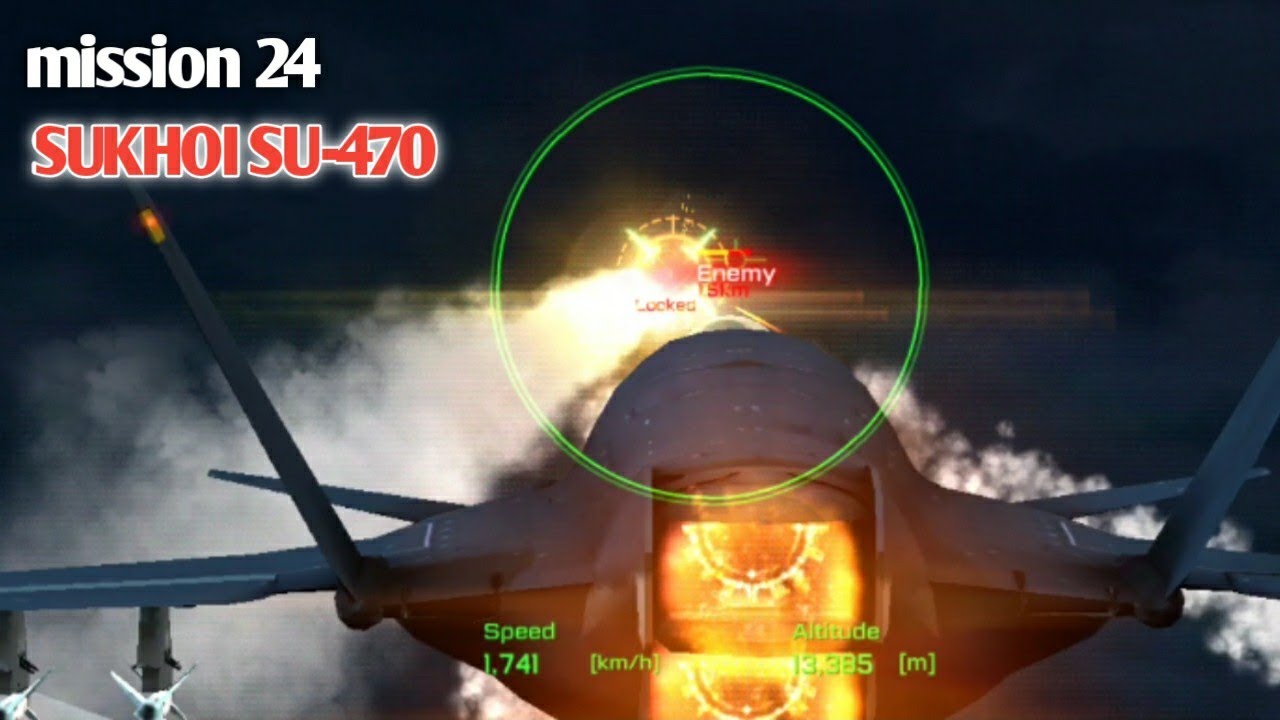 Ace fighter gameplay Sukhoi Su-470 mission 24 - YouTube