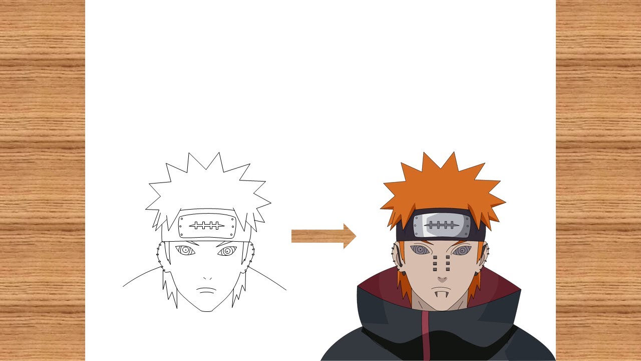 How To Draw Pain Step By Step / Naruto / Tamanna's Drawing - YouTube