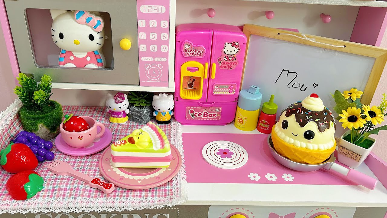 89:34 Minutes Satisfying With Unboxing Hello Kitty Kitchen Set | Cutee ...