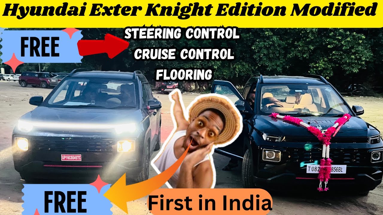 First in Delhi Hyundai Exter Knight Edition Modified | Hyundai Exter ...