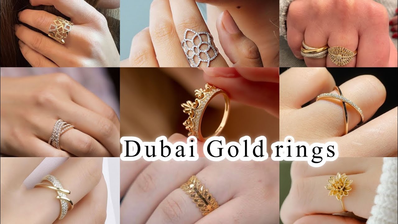 very beautiful gold rings design//dubai gold rings 2024-25 - YouTube