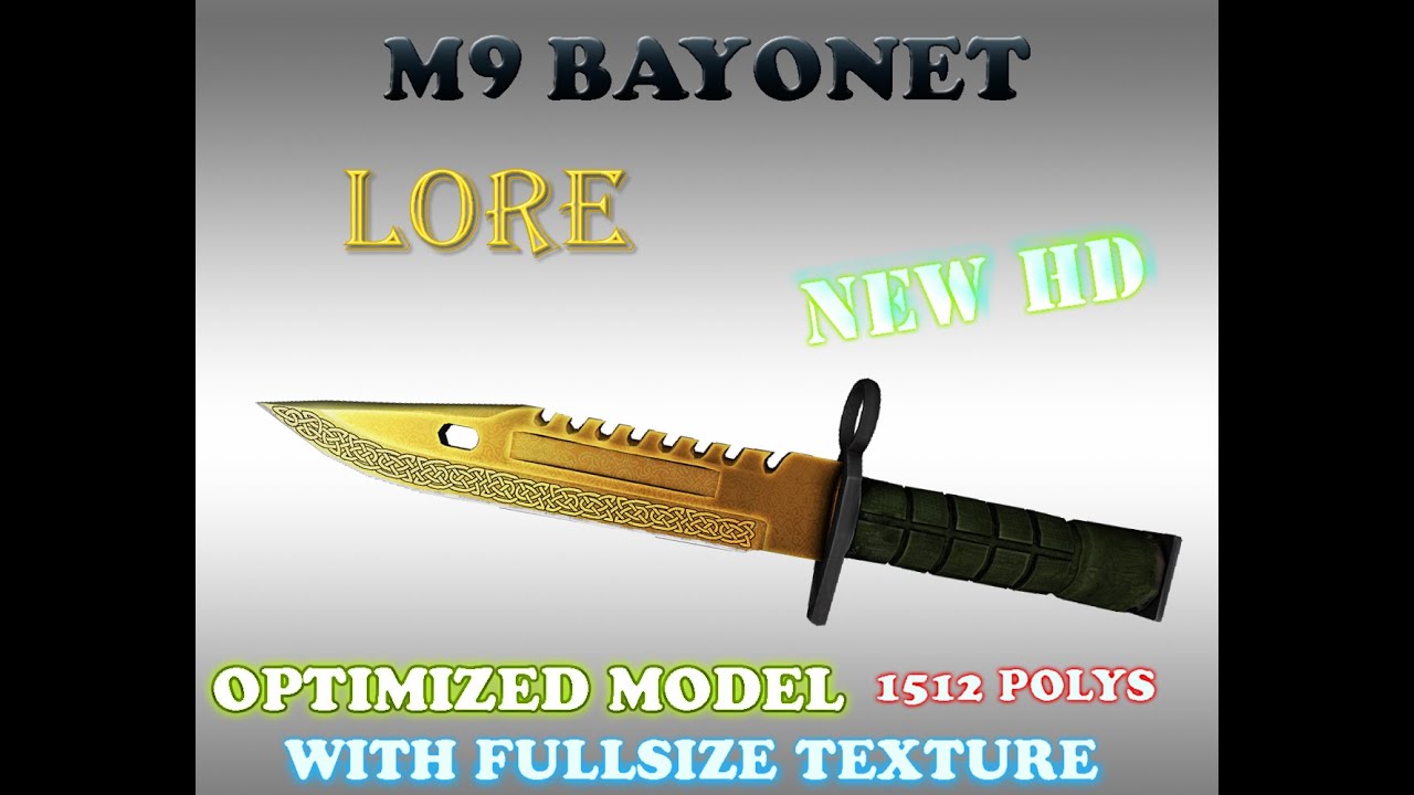 CS:GO M9 BAYONET Lore NEW HD!!! skin for cs 1.6 - YouTube