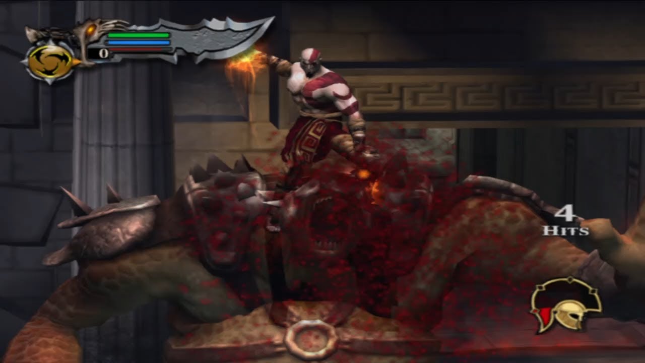 God of War 1 Gameplay - Kratos vs Cyclops Enforcer - YouTube