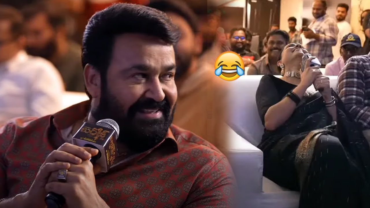 Actor Mohanlal Funny Conversation With Anchor | Barroz 3D Pre Release ...