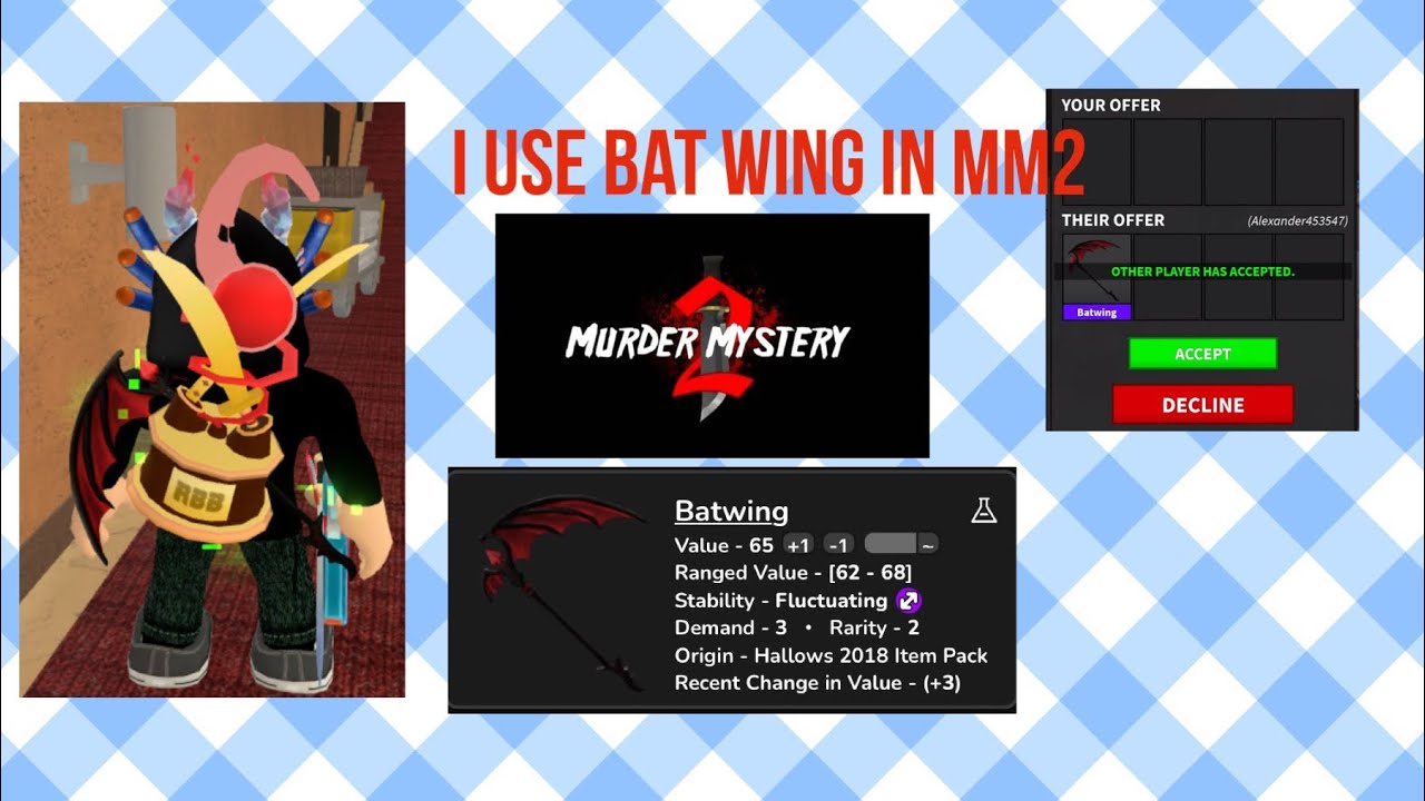 I use bat wing in MM2 - YouTube