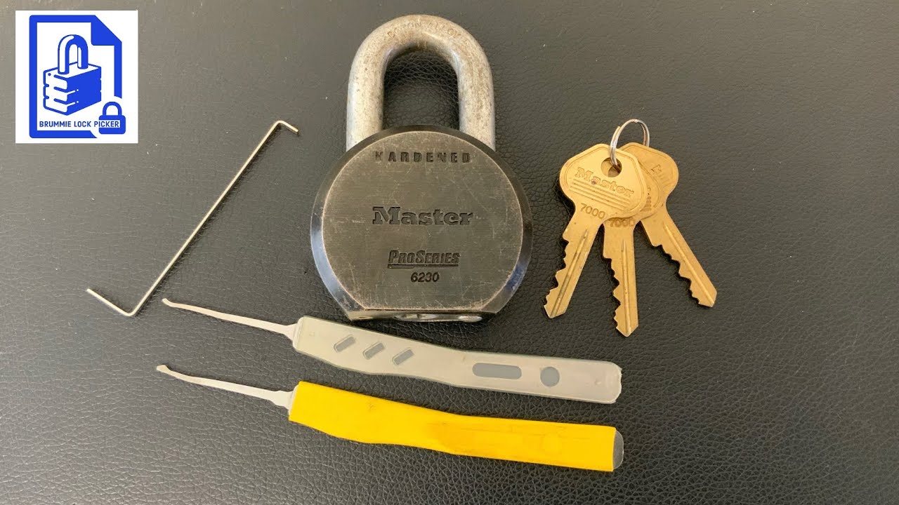 276. Master Pro Series 6230 Padlock picked open & gutted - Pins go ...