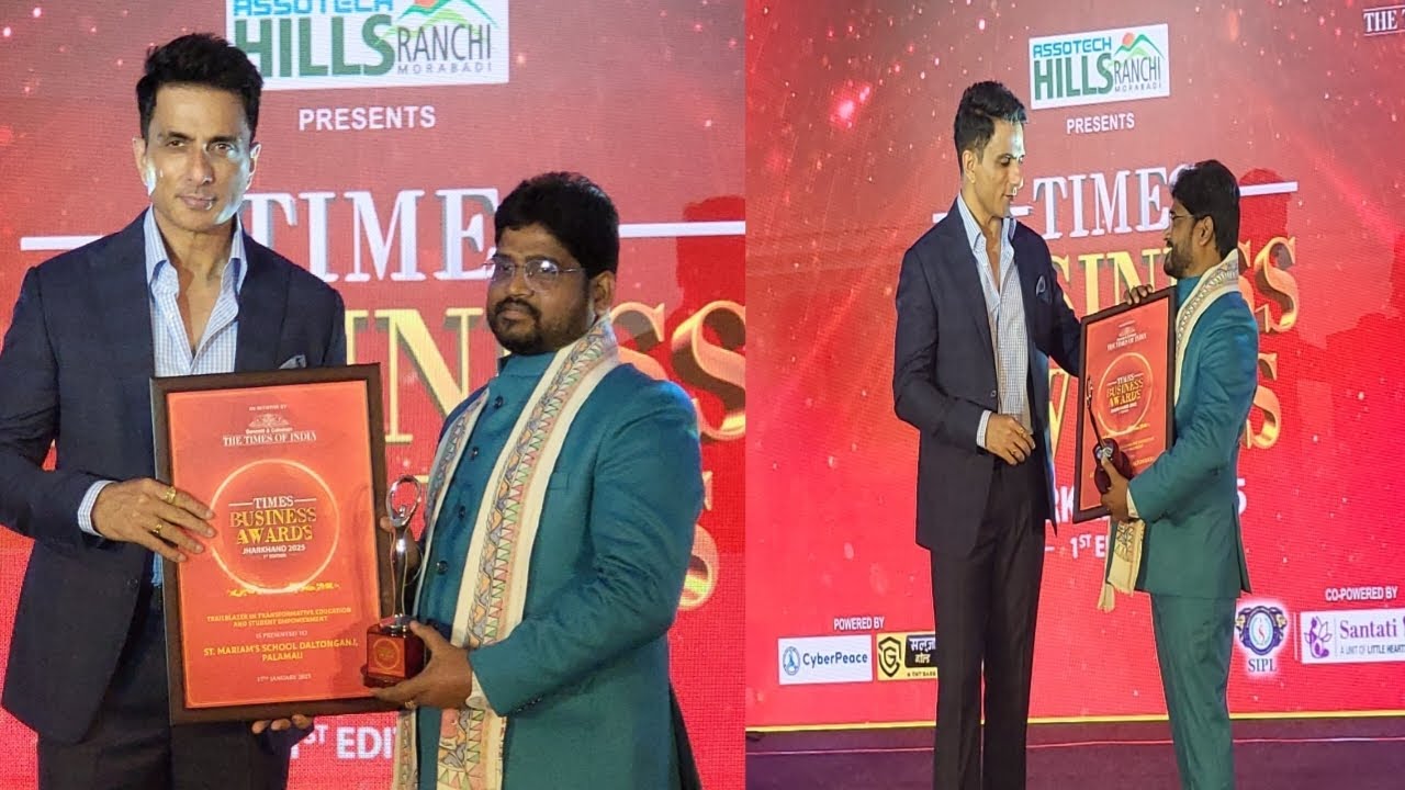 The award was presented to the school's chairman, Avinash Dev, by renowned actor Sonu Sood - YouTube