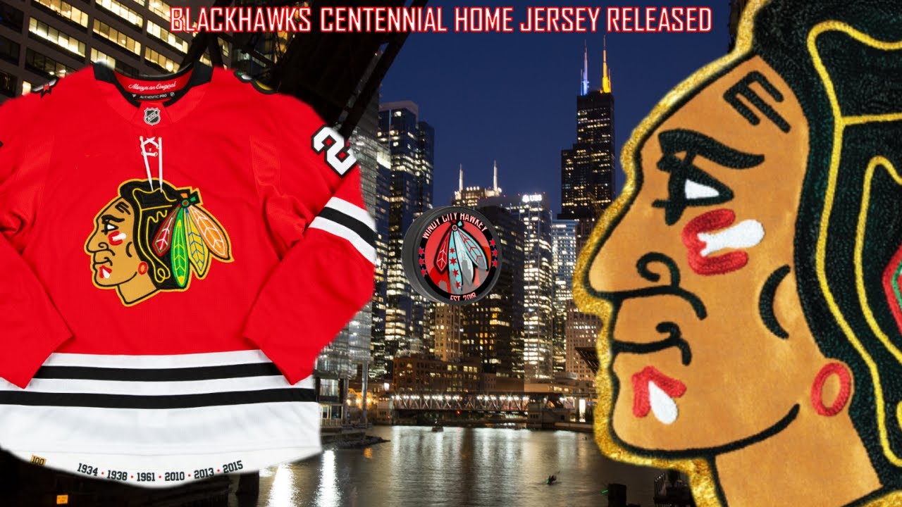 Blackhawks Centennial Home Jersey Released - YouTube