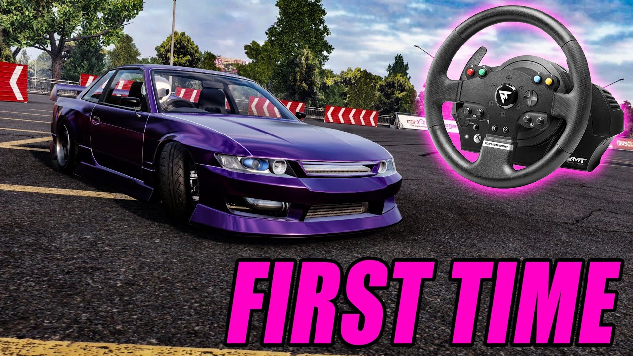 TRYING ONE OF THE BEST DRIFTING GAMES OUT ON A WHEEL FOR THE FIRST TIME ...