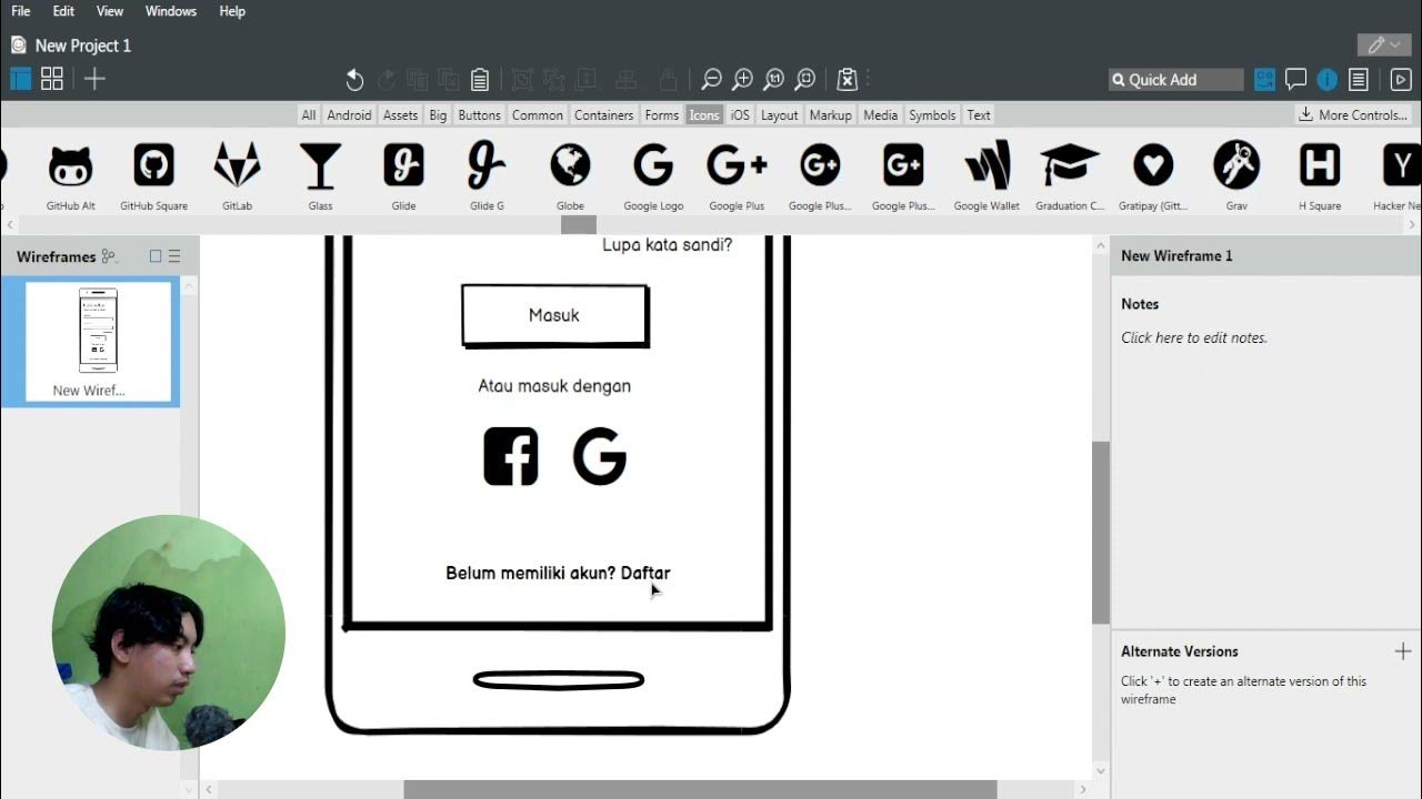 Tutorial Balsamiq Indonesia - Membuat Wireframe Login Screen - YouTube