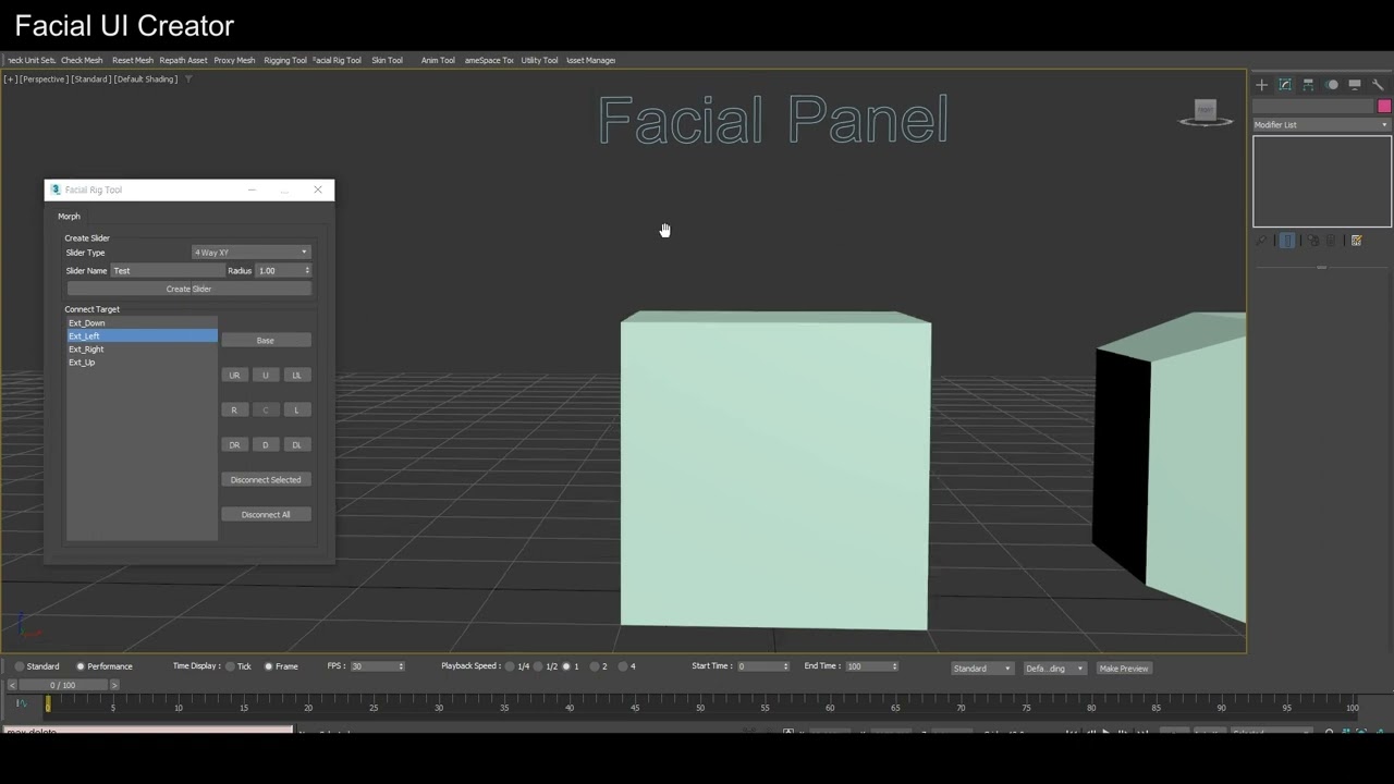 3ds Max Facial UI Creator - YouTube