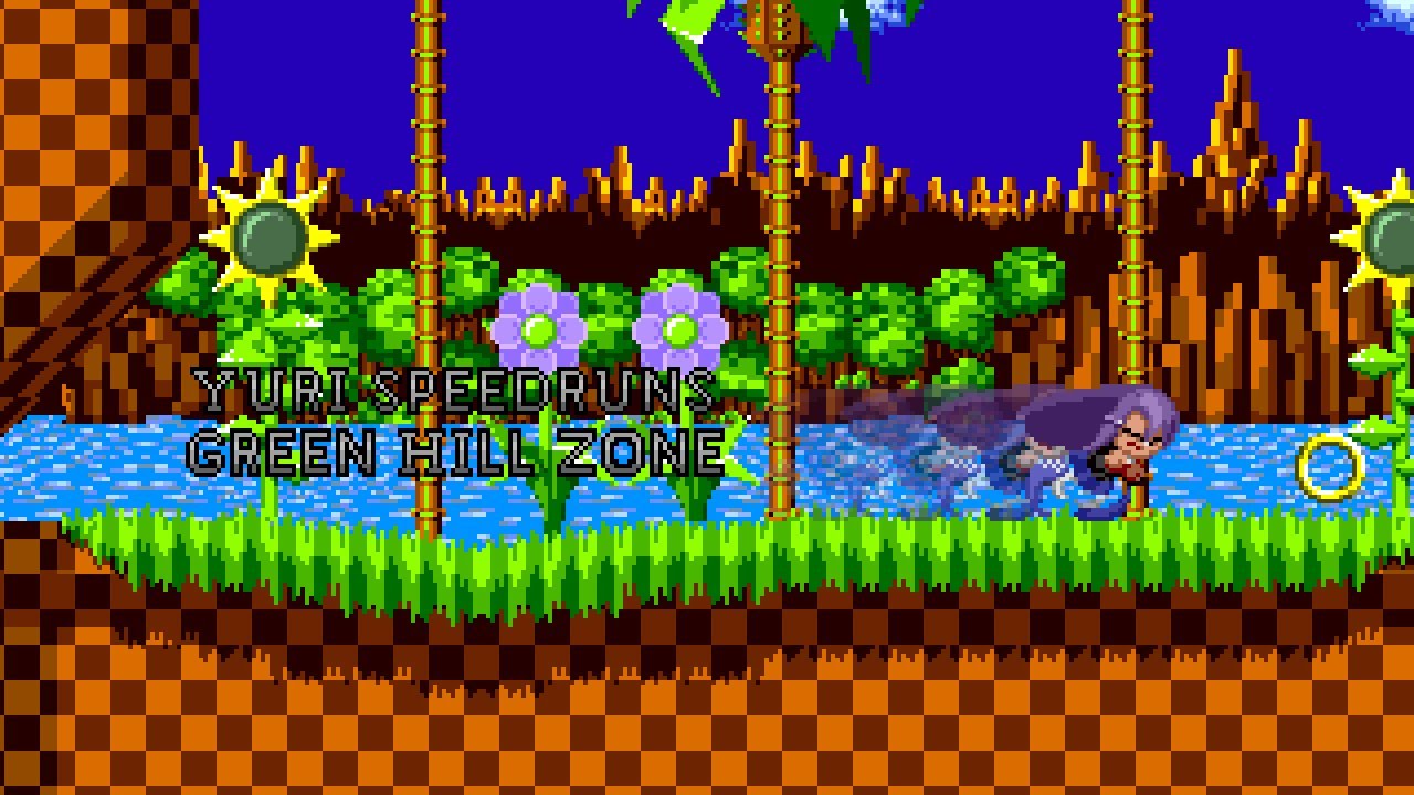 DDLC Yuri Speedruns Green Hill Zone ||| Sonic 1 Forever - YouTube