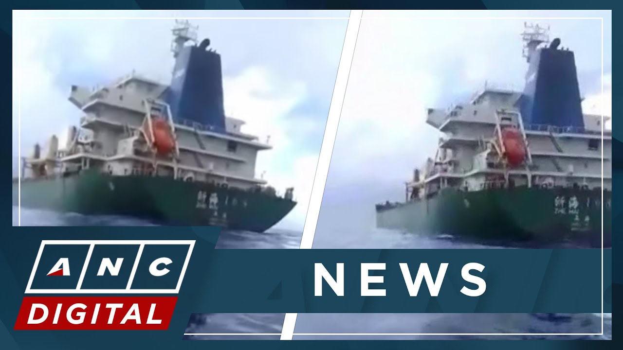 Chinese vessel runs aground in Guiuan, Eastern Samar | ANC - YouTube