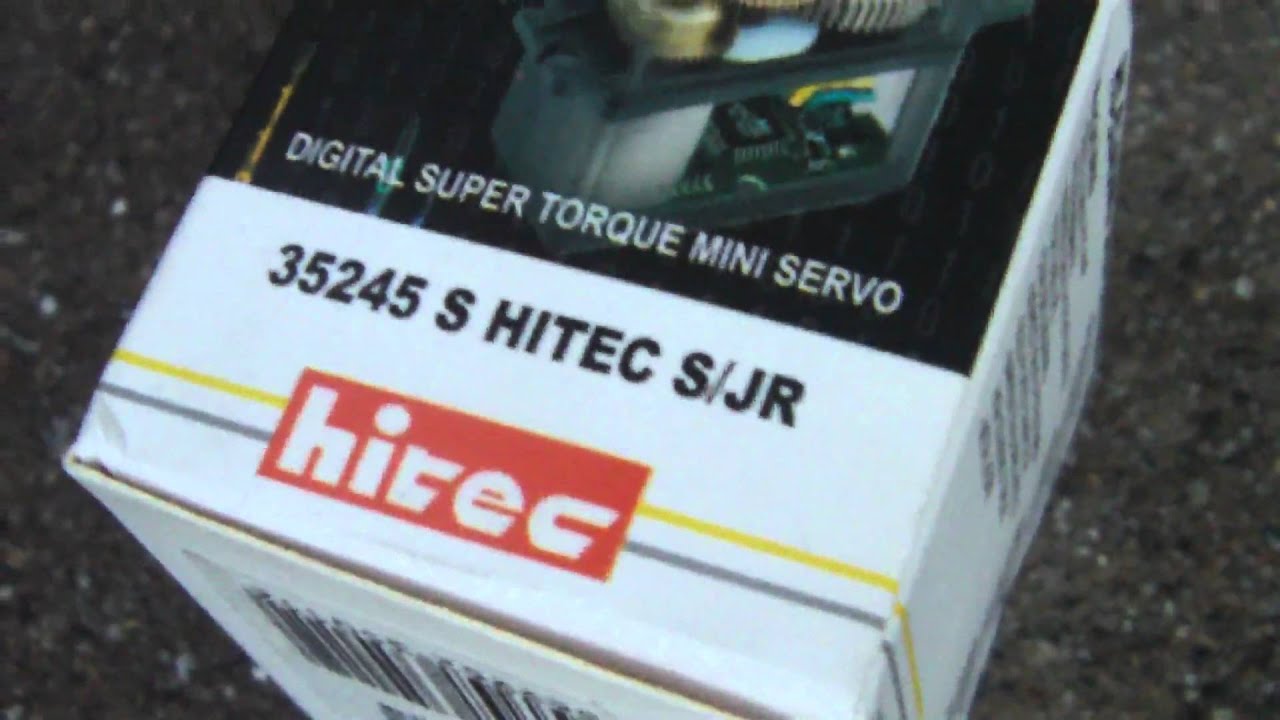 exi-500 with new hitec hs-5245 metal gear super torque servo's - YouTube