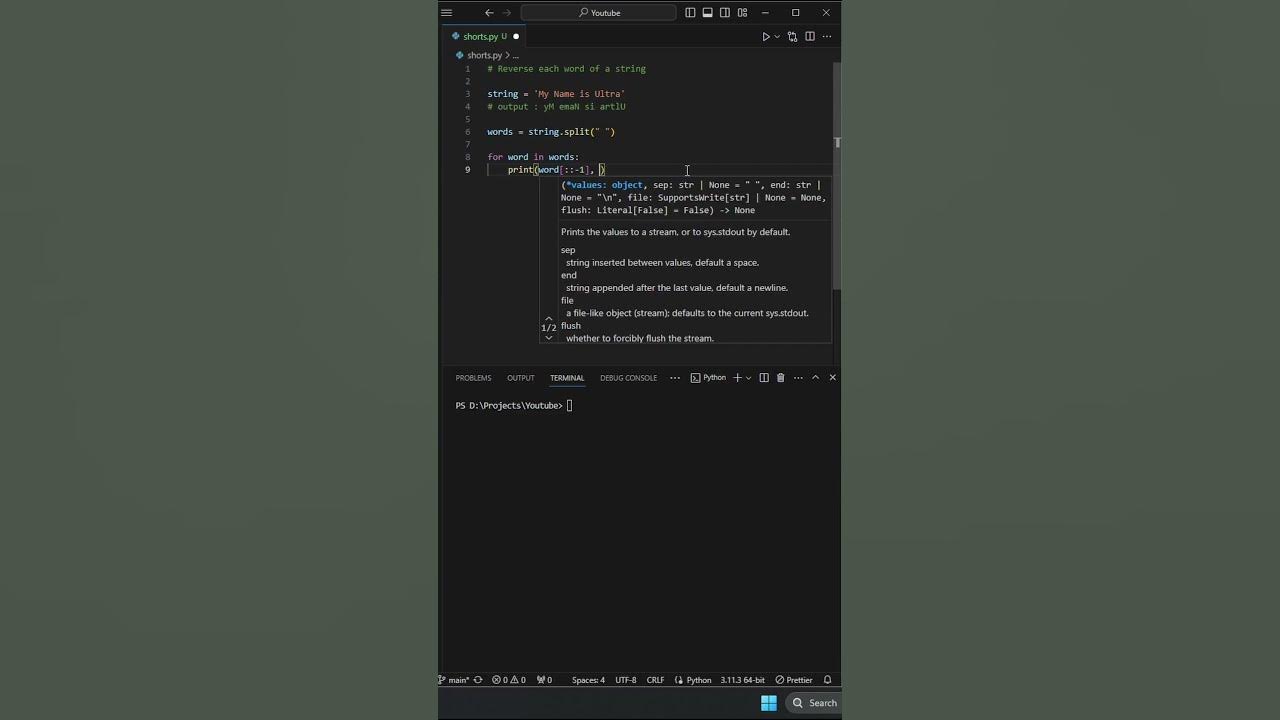 Reverse Each Word Of A String Codinginterview Practice Interview Coding Youtube 2674