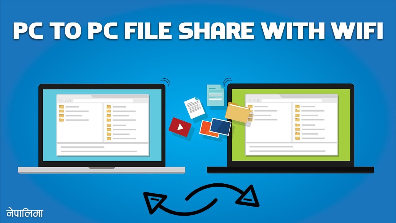 Files share from PC to PC using WiFi Windows 7/10/11 - YouTube