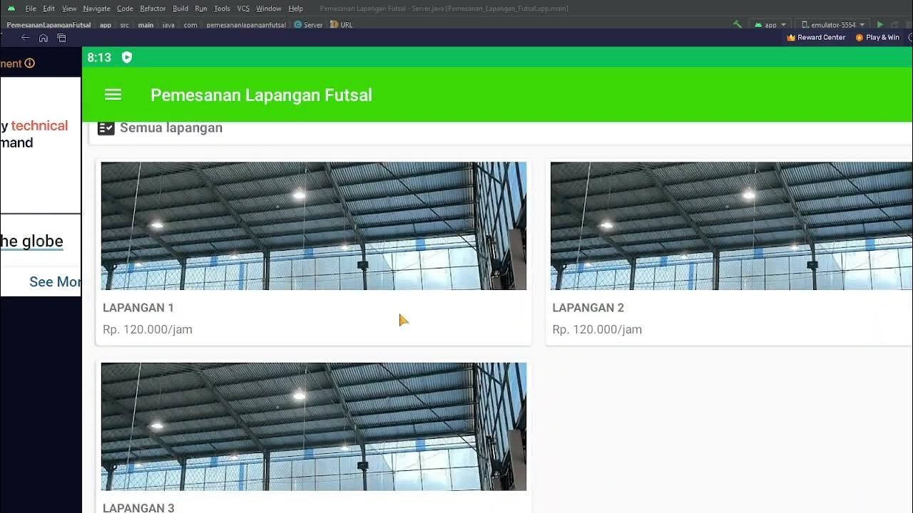 Source Code Aplikasi Pemesanan Lapangan Futsal Berbasis Android - YouTube