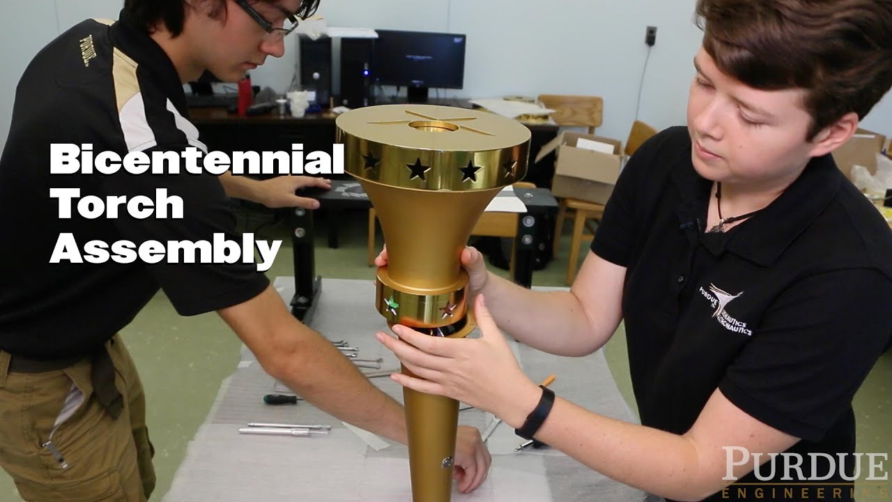 Bicentennial Torch Assembly Begins - YouTube