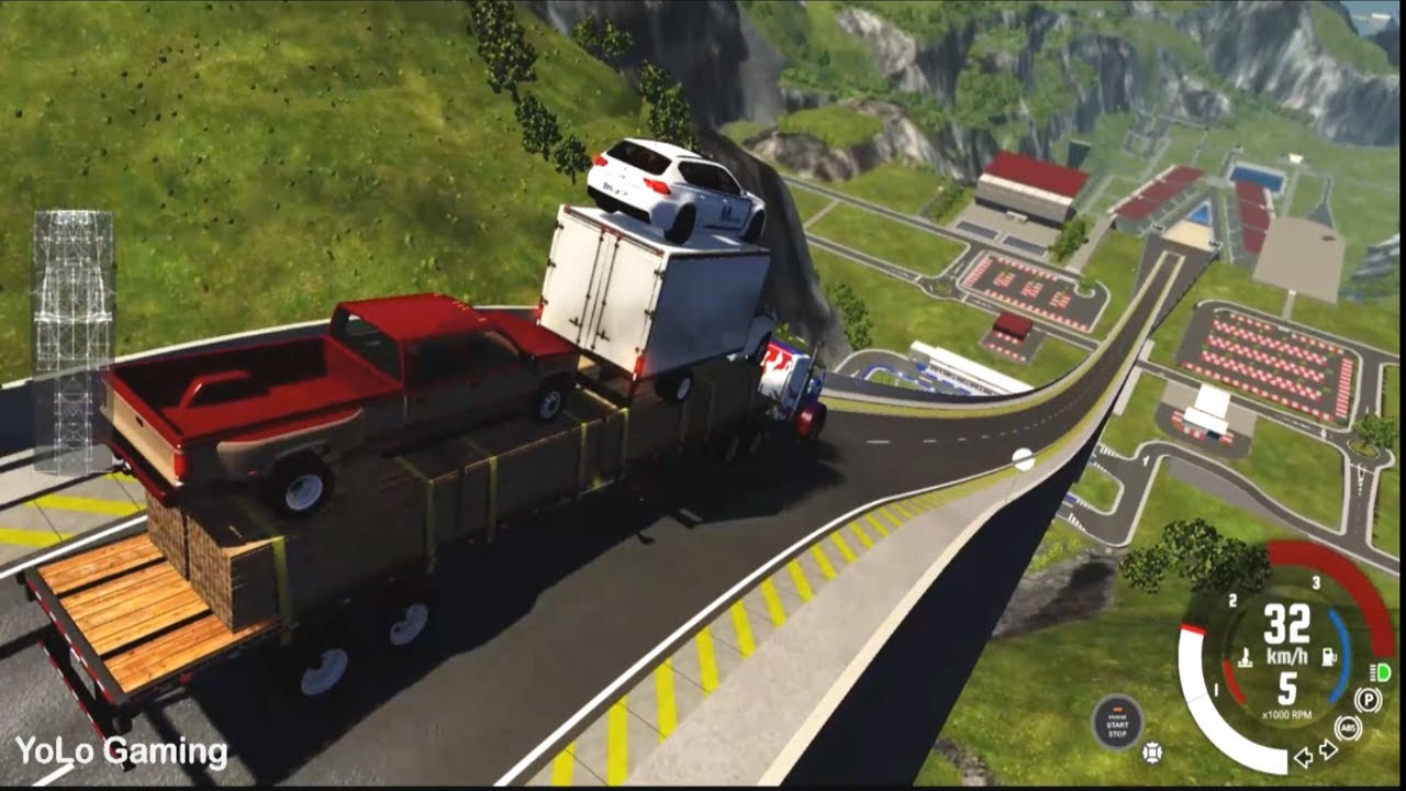 BeamNG Crazy Crash compilation #2 | Dozers Wall | YoLo Gaming - YouTube