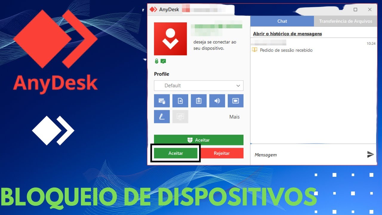 Como bloquear o teclado e o mouse pelo o Anydesk - YouTube
