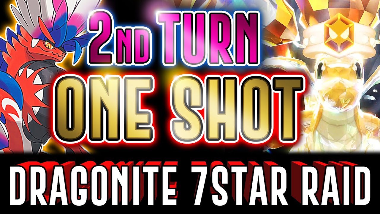 Koraidon 2nd turn ONE SHOT Dragonite 7 star tera raid - Pokémon Scarlet ...