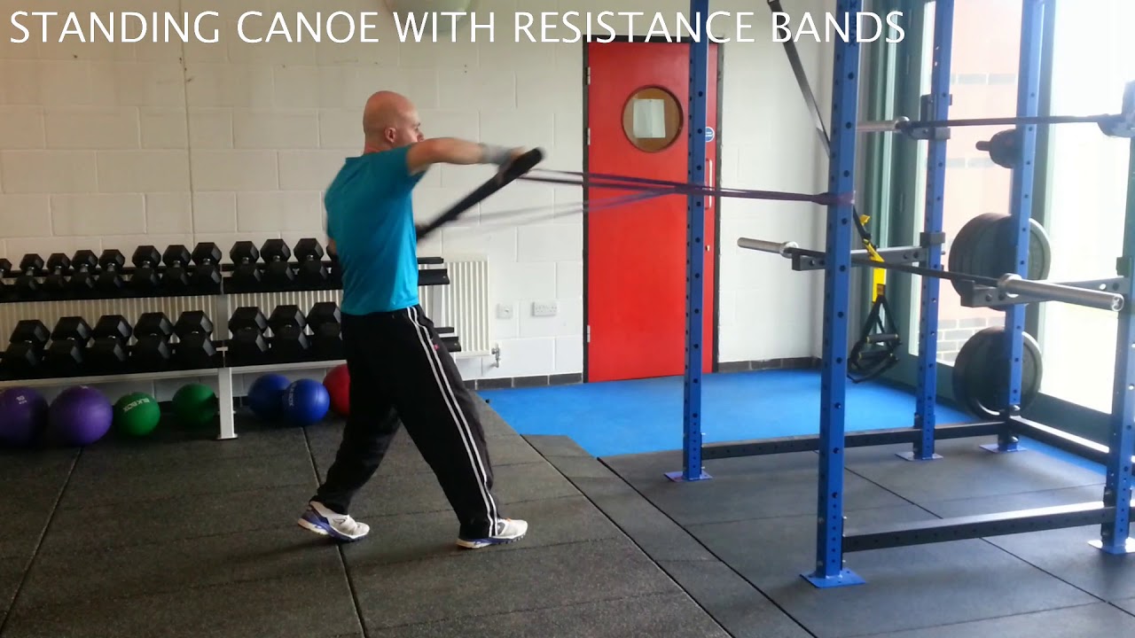Standing Canoe With Resistance Bands - YouTube
