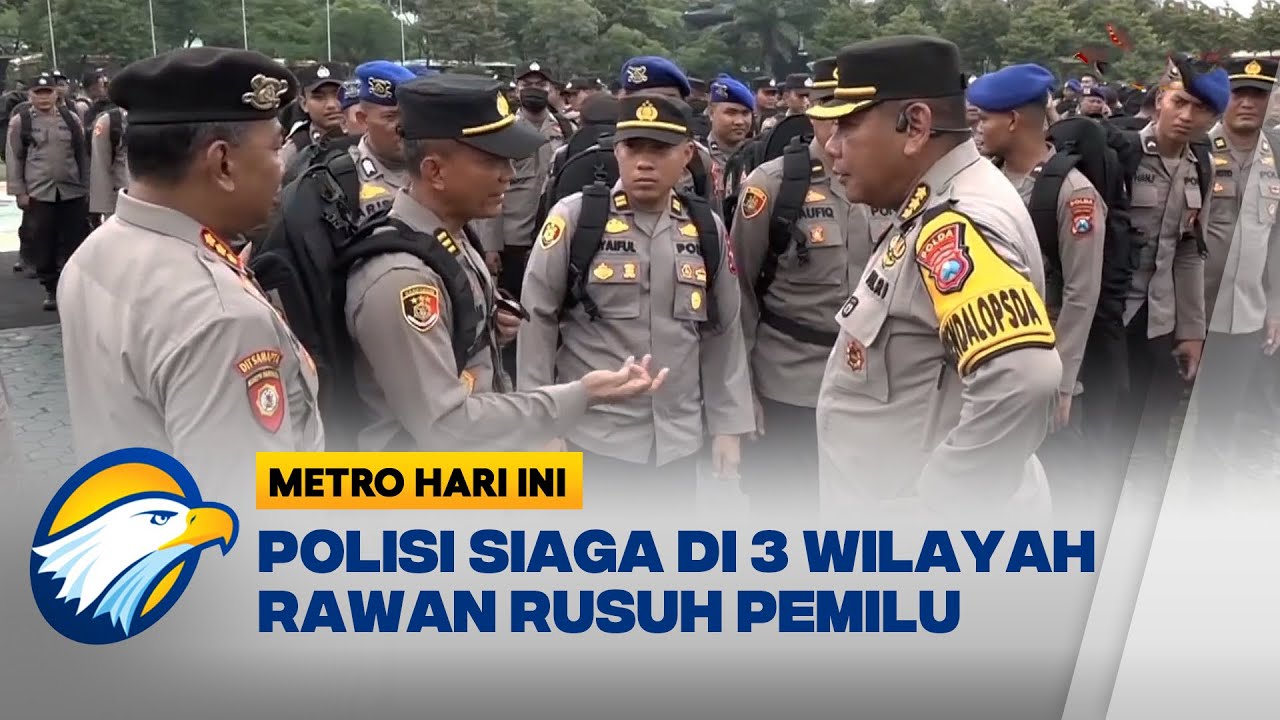 Polisi Siaga di 3 Wilayah Jatim Rawan Rusuh Pemilu - YouTube