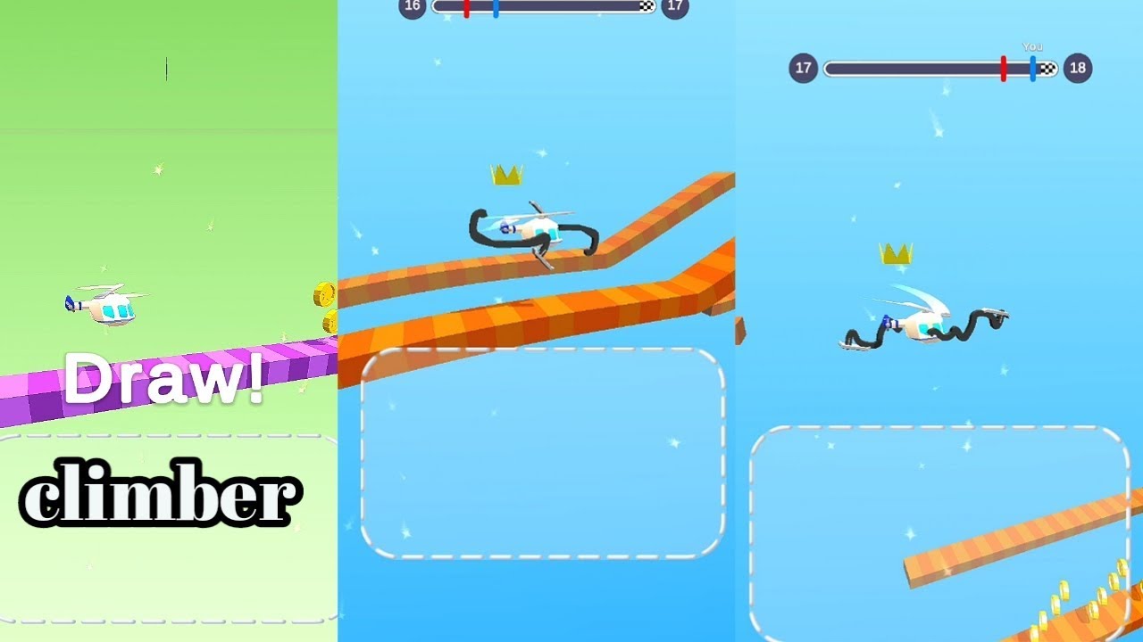 Draw climber Gameplay || Draw climber with helicopter || Android ...