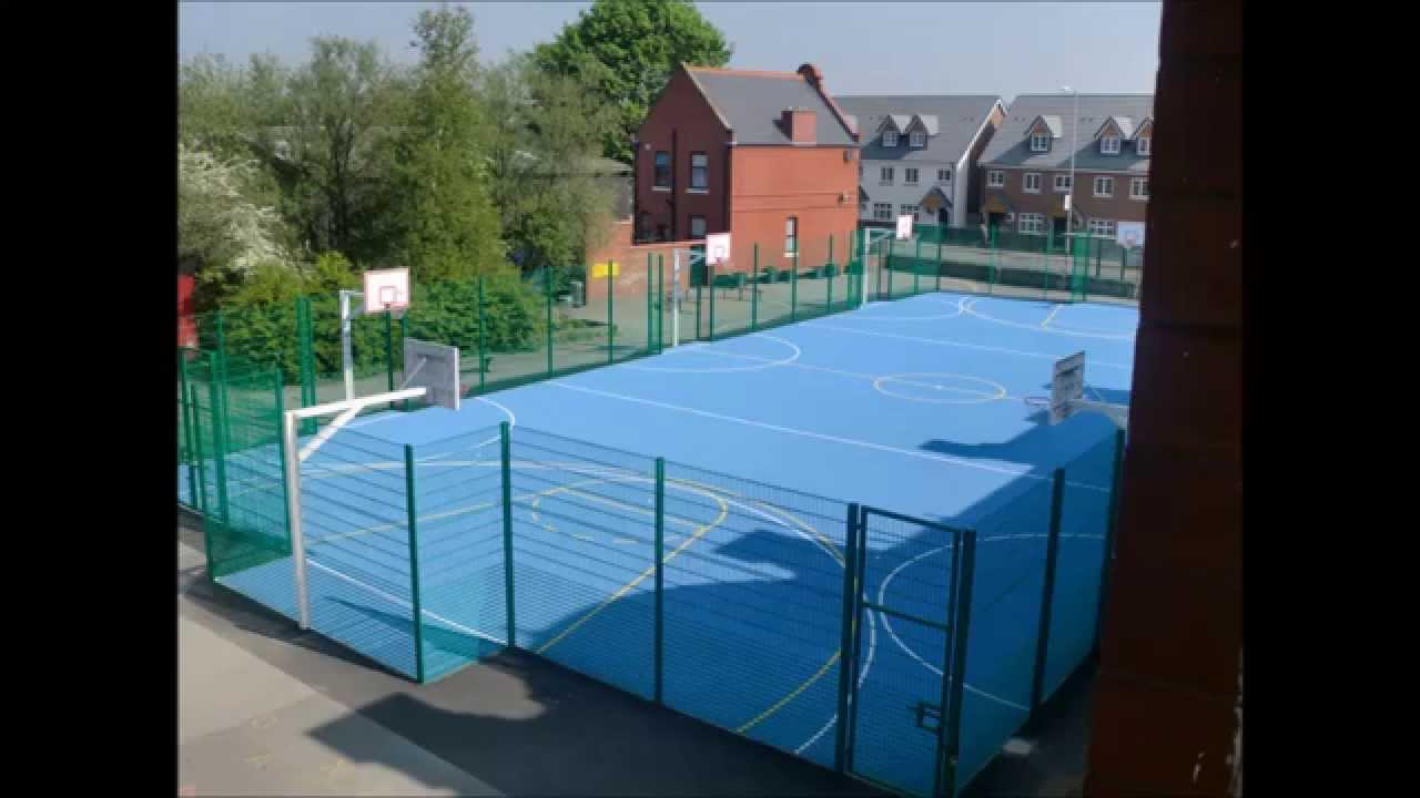 Building Polymeric MUGA Court Greater Manchester - YouTube