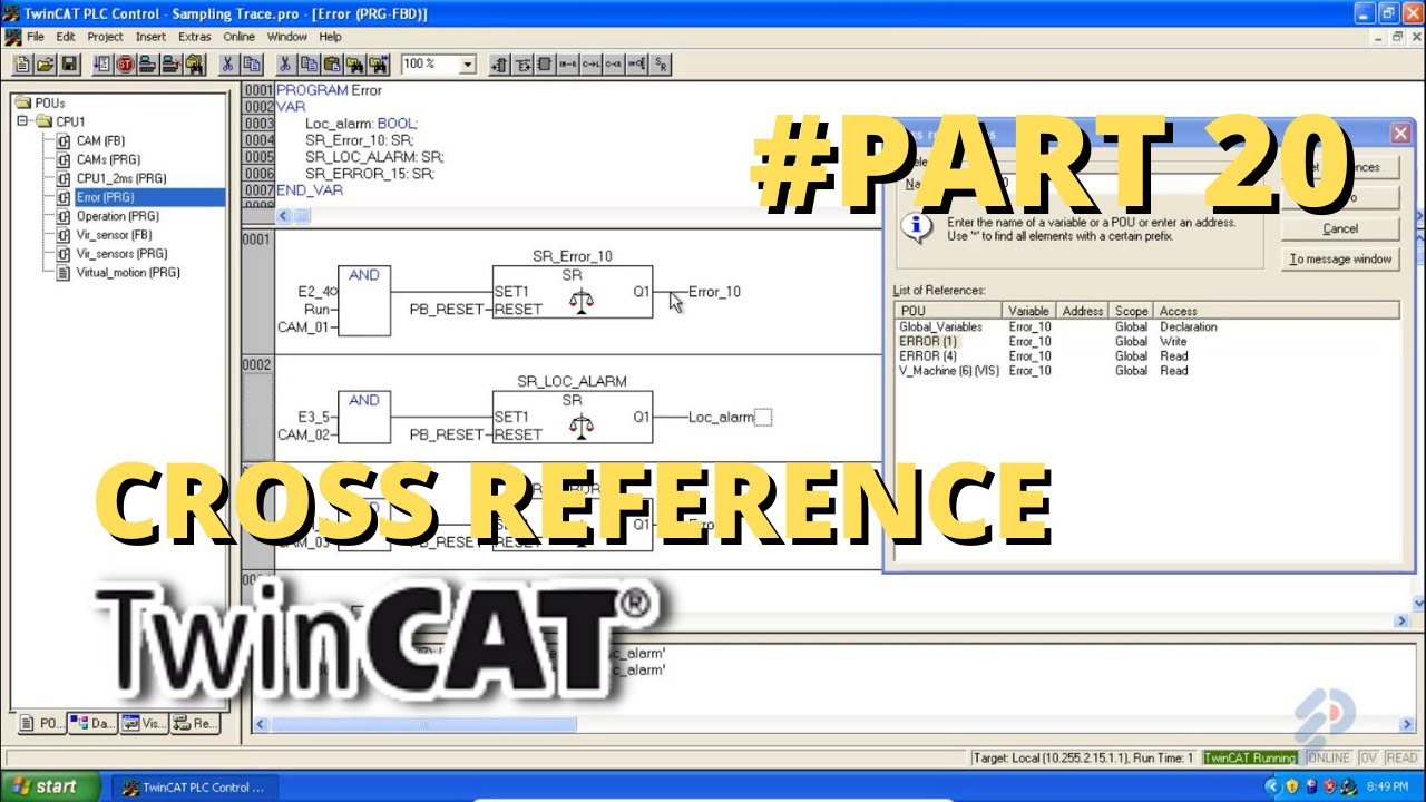 TWinCAT #PART 20 - Cross Reference - YouTube