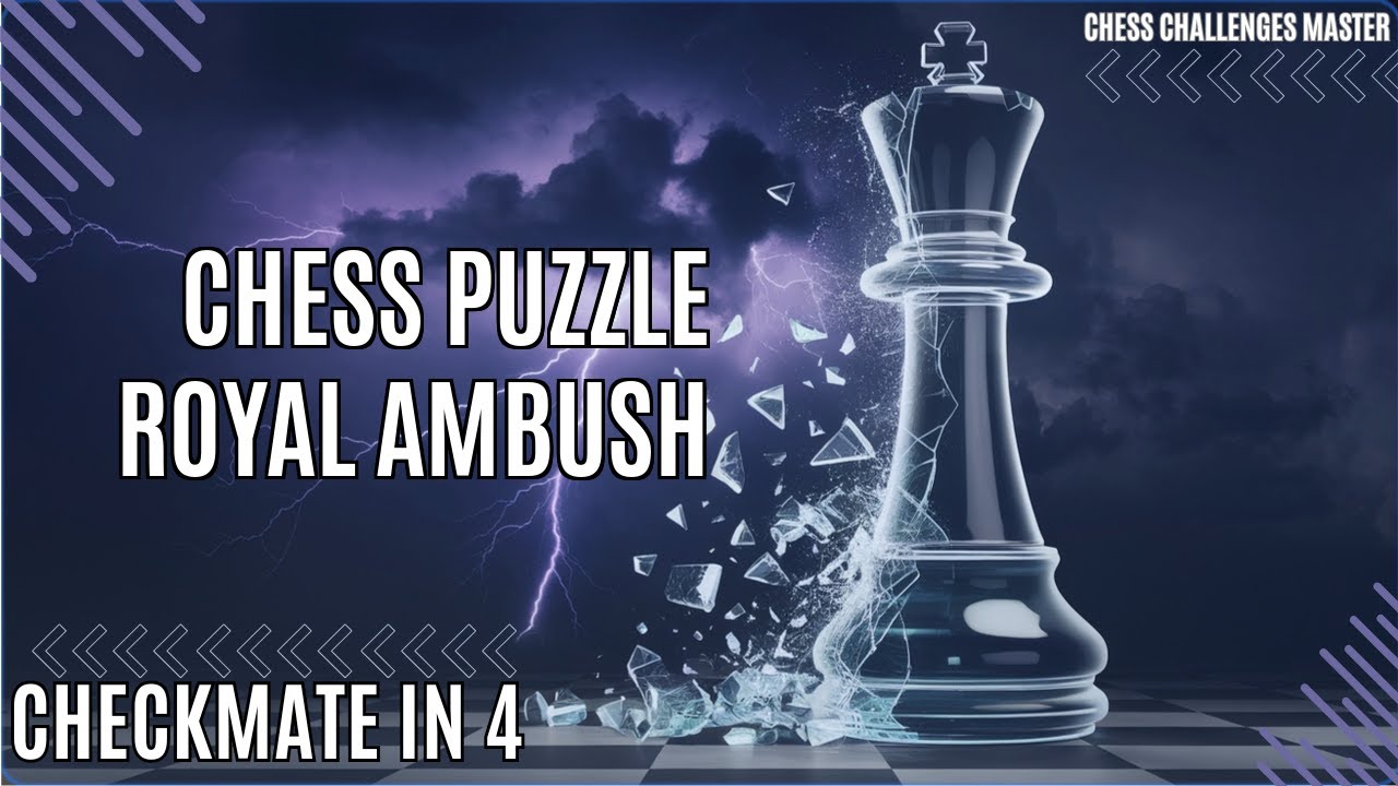 Chess puzzle - Checkmate in 4 - Royal Ambush - YouTube