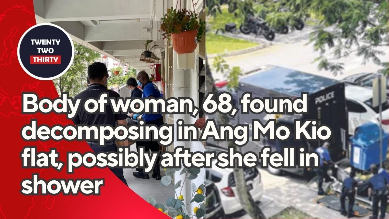 Body of woman, 68, found decomposing in Ang Mo Kio flat, possibly after she fell in shower - YouTube