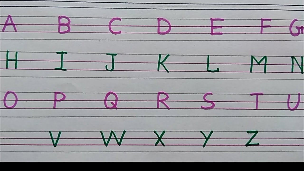 abcd॥4 line abcd writing॥ छोटे बच्चौ की पढ़ाई॥copy writing॥ kids writing practice @kuttu kids ...