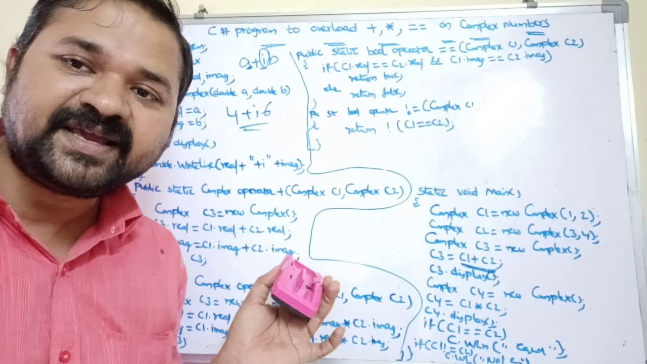 C# Program to overload +,*,== on Complex Numbers - YouTube