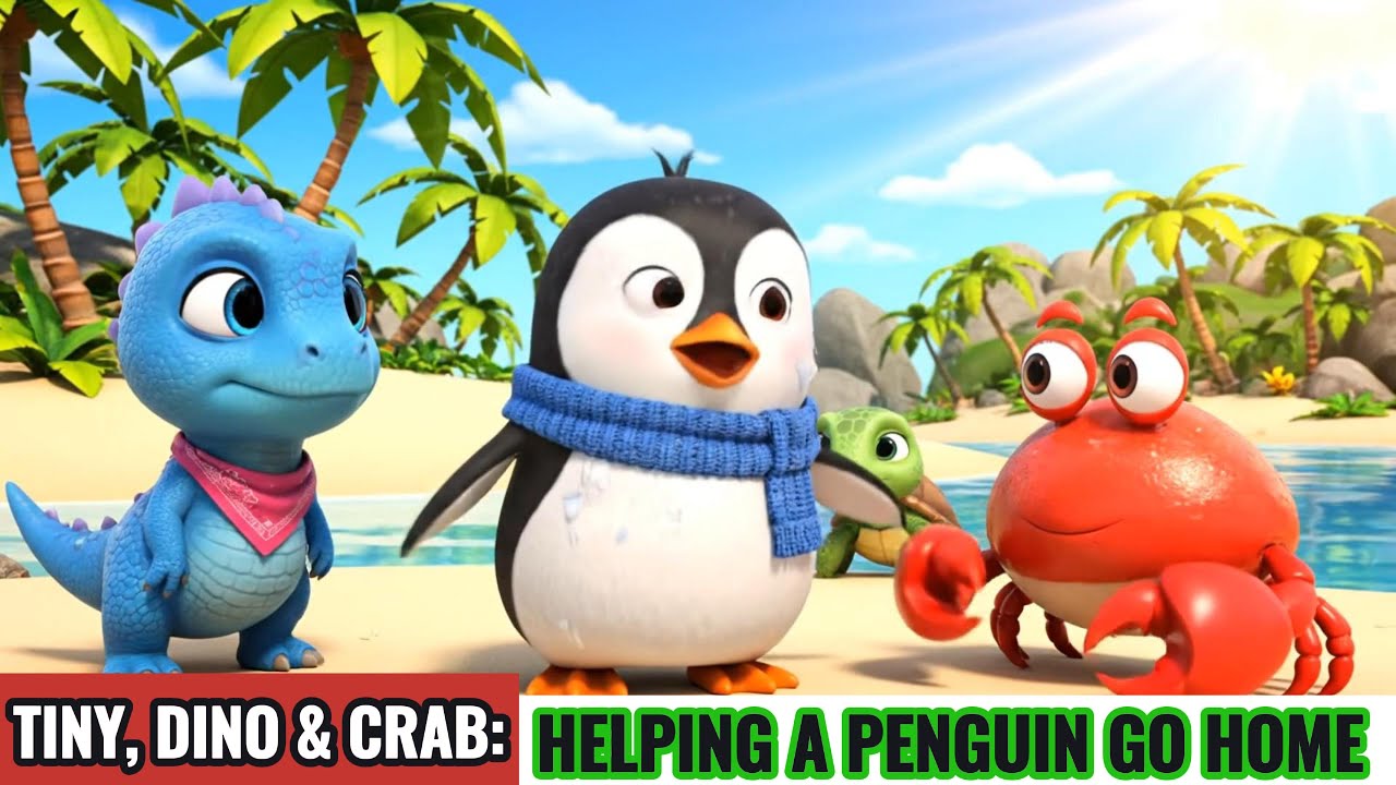 Tiny, Dino & Crab: Helping a Penguin Go Home - YouTube