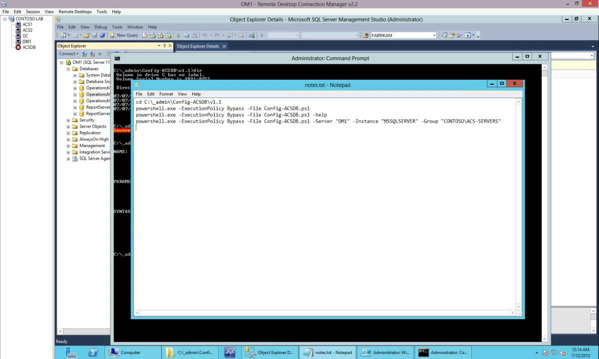 Configure ACS Database for 2 Collectors and Windows Authentication ...