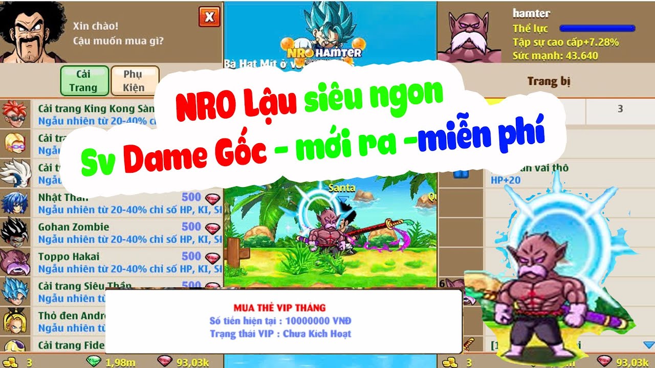 Review NRO - Sever ngọc rồng mới ra siêu ngon đăng ký tặng 10 triệu ...