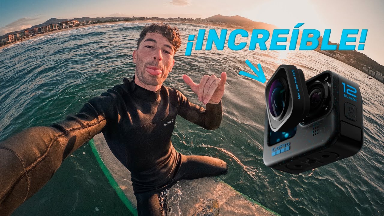 Mejor CÁMARA DE ACCIÓN para grabar SURF | GoPro Hero 12 + Max Lens 2.0 ...