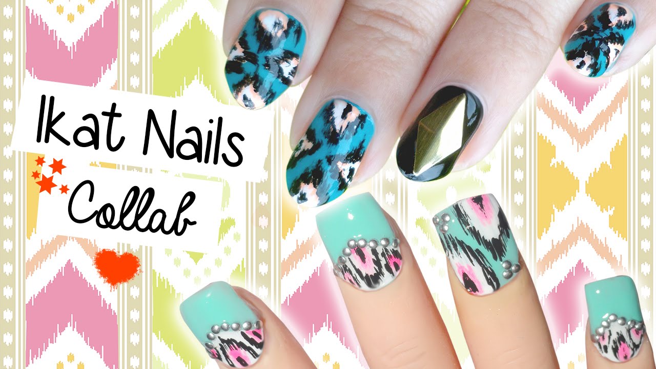 Ikat Nails! | Collab with maenaildesigns - YouTube