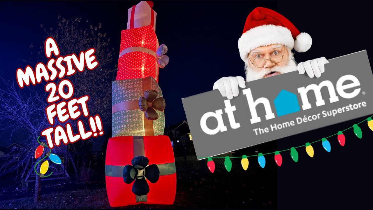 Massive Airblown Christmas Gift Stack inflatable!! 20 feet | At Home ...