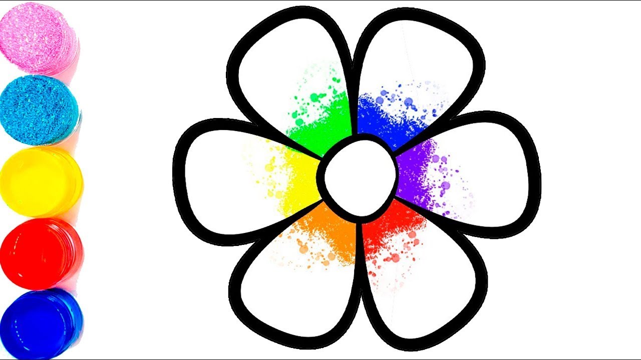 Bolalar uchun gul rasm chizish | Drawing flower for children ...