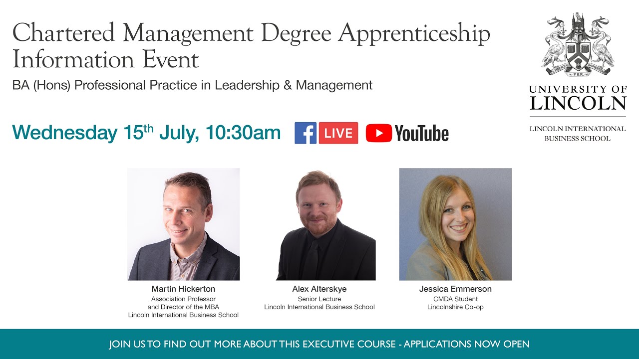 Chartered Management Degree Apprenticeship Information Video - YouTube