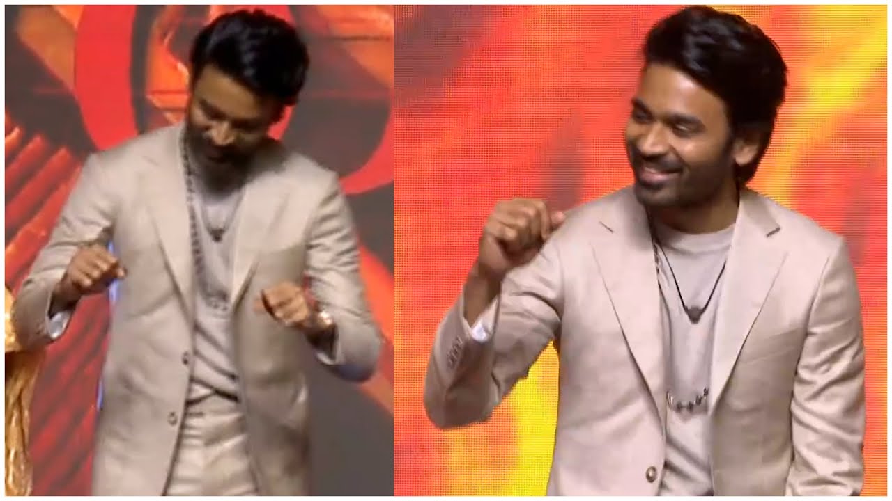 Hero Dhanush Dance At Raayan Pre Release Event | TFPC - YouTube