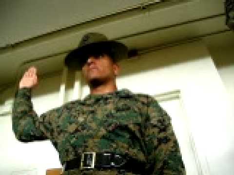 The Drill Instructor Oath with Staff Sergeant Reyes - YouTube